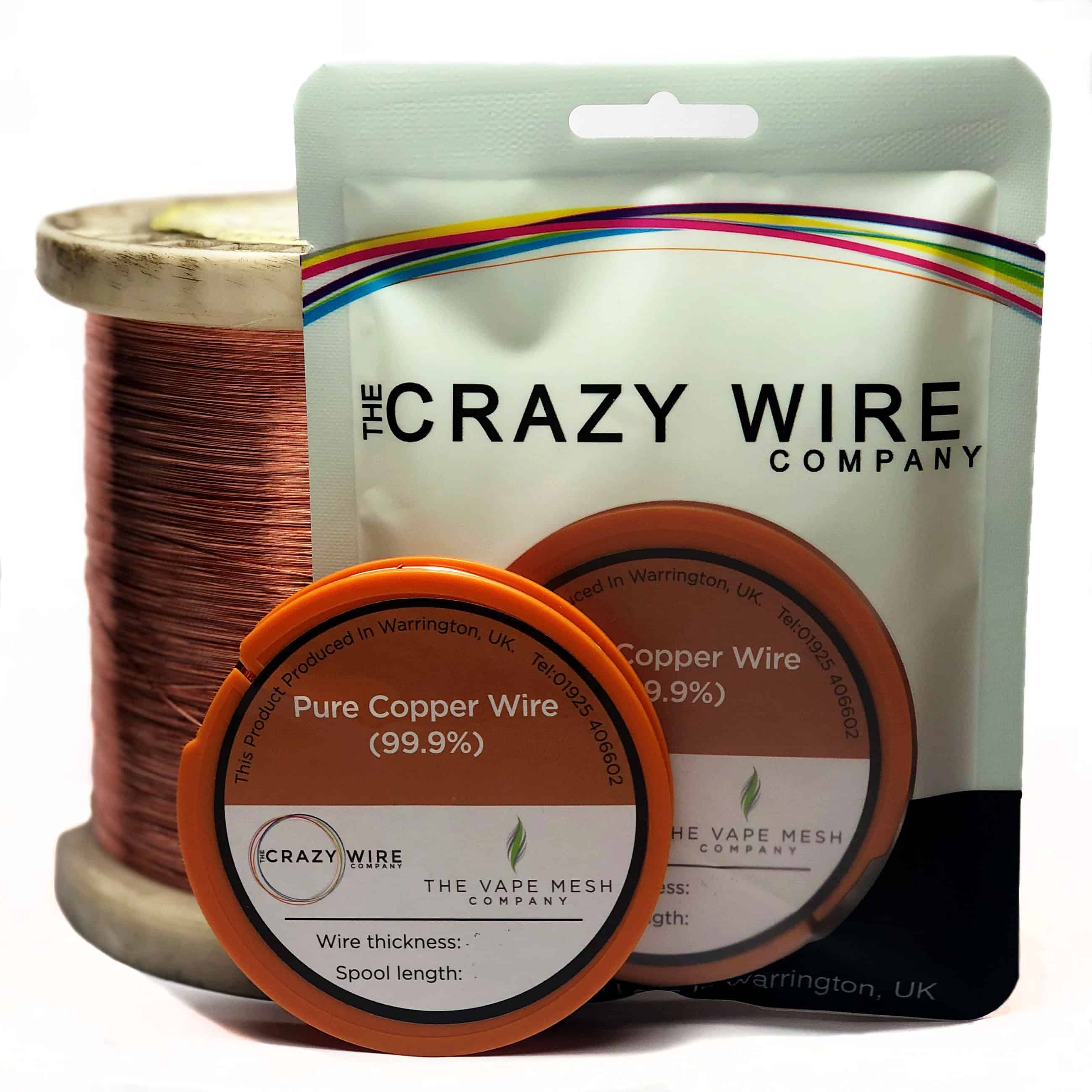 0.9mm (19 AWG) Pure Copper Wire (99.9% Copper - Cu) | The Crazy Wire ...