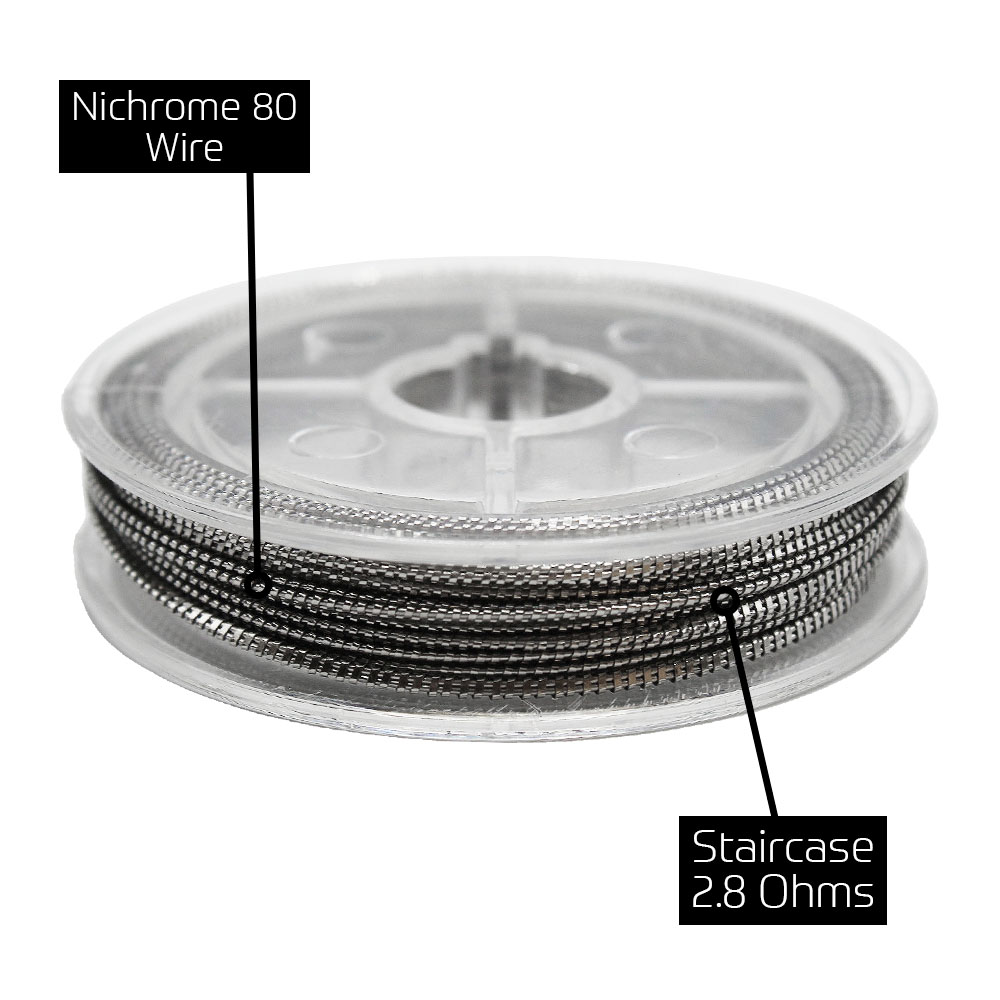 Ni80 Staircase Clapton 2.8 Ω- 5 Metre Spool (15ft) | The Crazy Wire Company