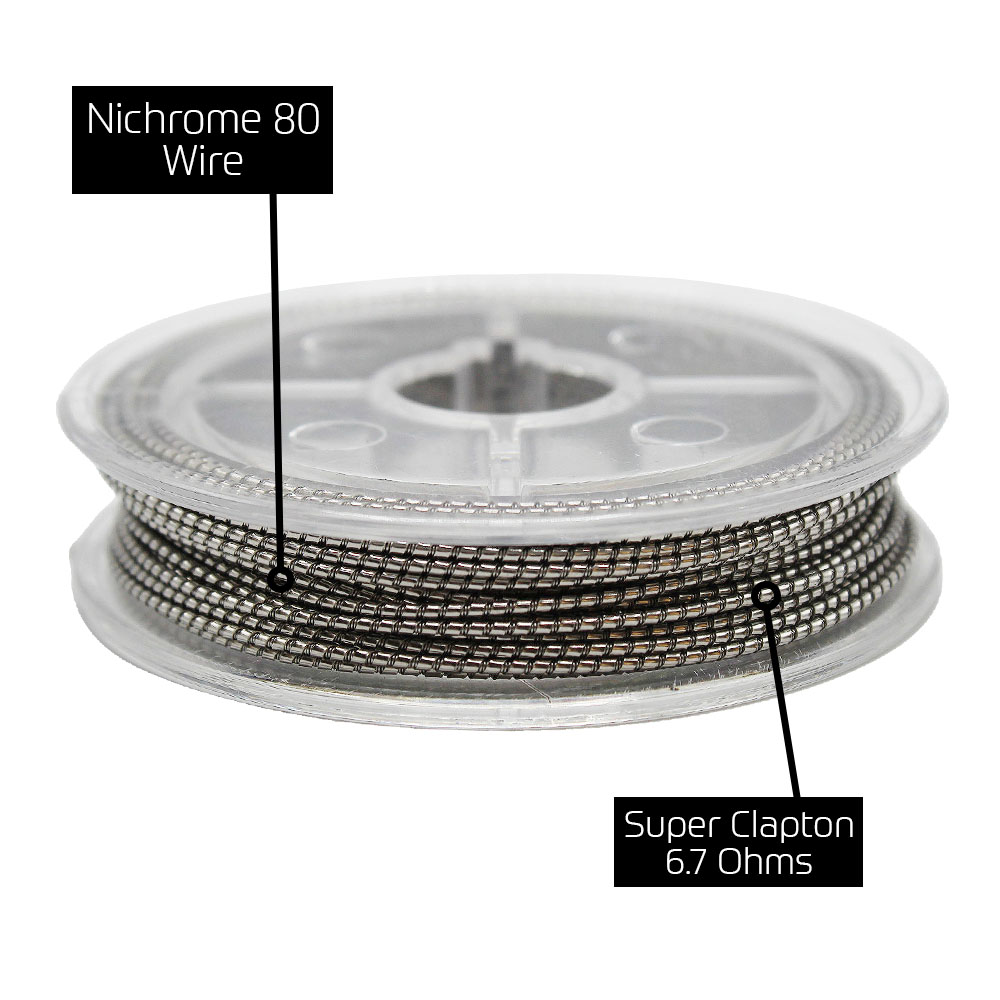 Ni80 Super Clapton (26AWG x 32AWG Clapton Twist + 0.5mm x 0.1mm) 6.70 Ω ...