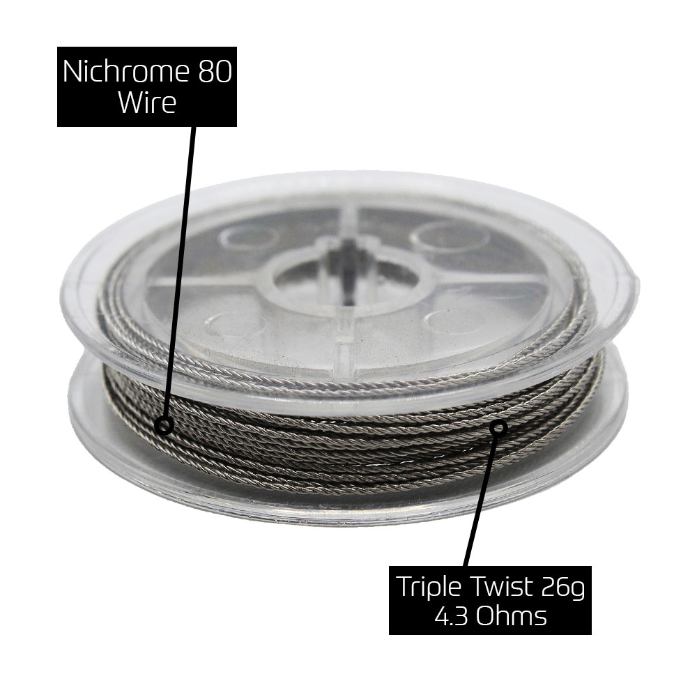 Ni80 Triple Twist 26 (26 AWG x 3) 4.30 Ω/m - 5 Metre Spool (15ft) | The ...
