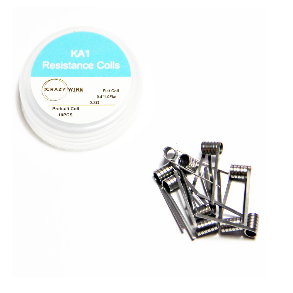 Pre-Made KA1 Flat Coil (0.4mm x 0.1mm) 0.3 Ω - 10 Pack | The Crazy Wire ...
