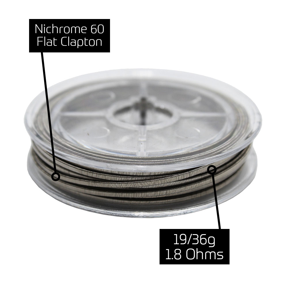 19 AWG Ni60 Flat Clapton (19/36 AWG) 1.80 Ω/m - 5 Metre Spool (15ft ...