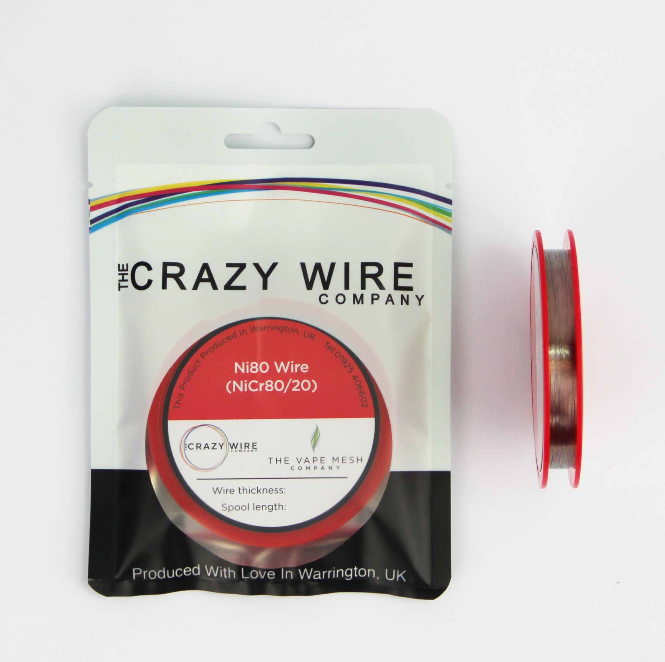 0.14mm (35 AWG) Ni80 Nickel Crome Resistance Wire | The Crazy Wire Company