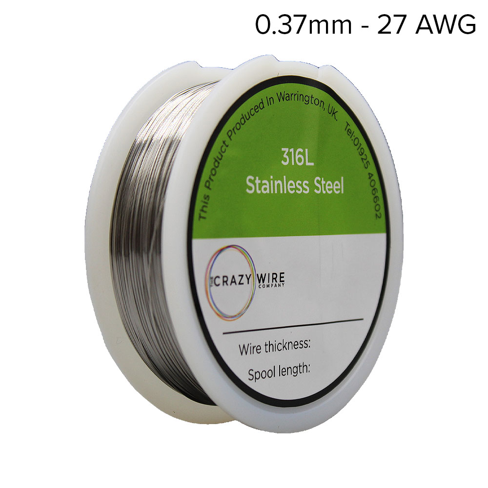 0.375mm (27 AWG) SS316L Stainless Steel Marine Wire | The Crazy Wire ...