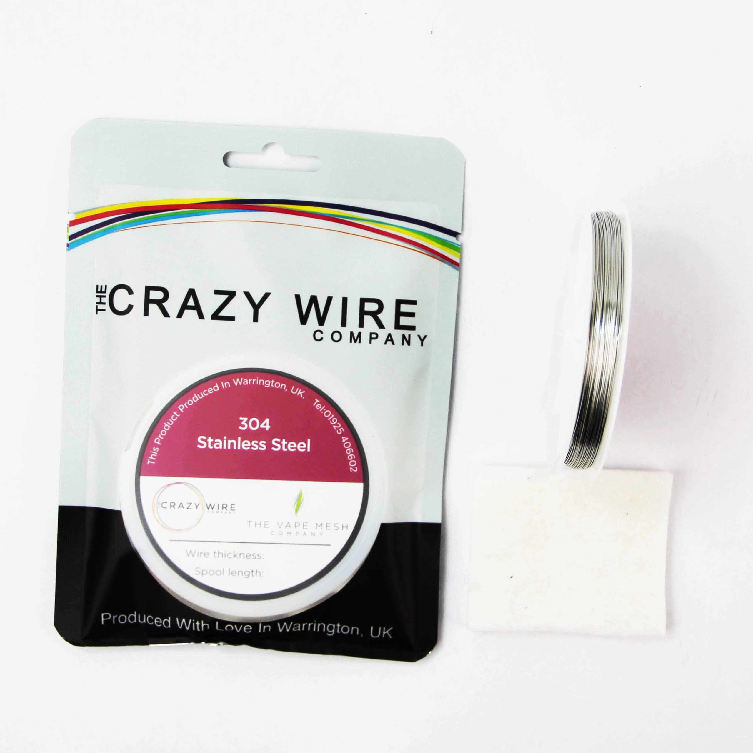 0.16mm (34AWG) Stainless Steel Round Wire Grade 304 | The Crazy Wire ...