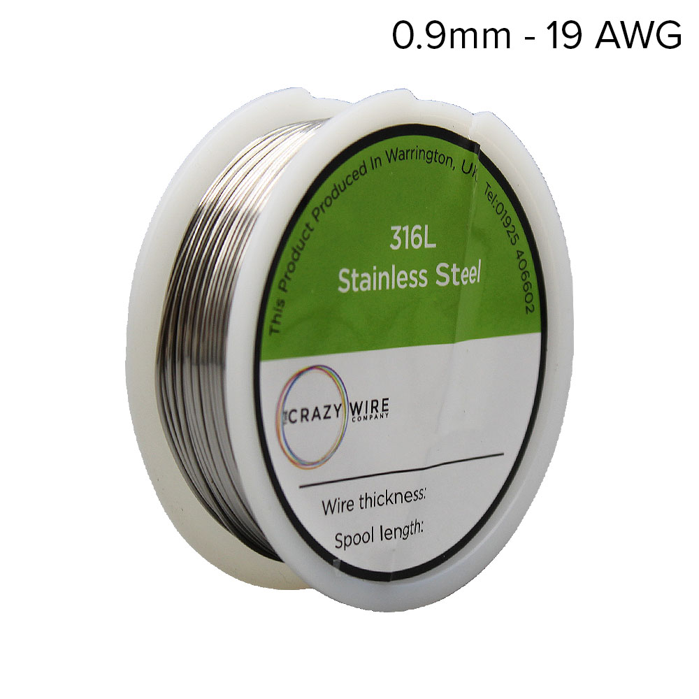 316l Medical/Marine Grade Stainless Steel Round Wire | 0.9mm (19 AWG ...