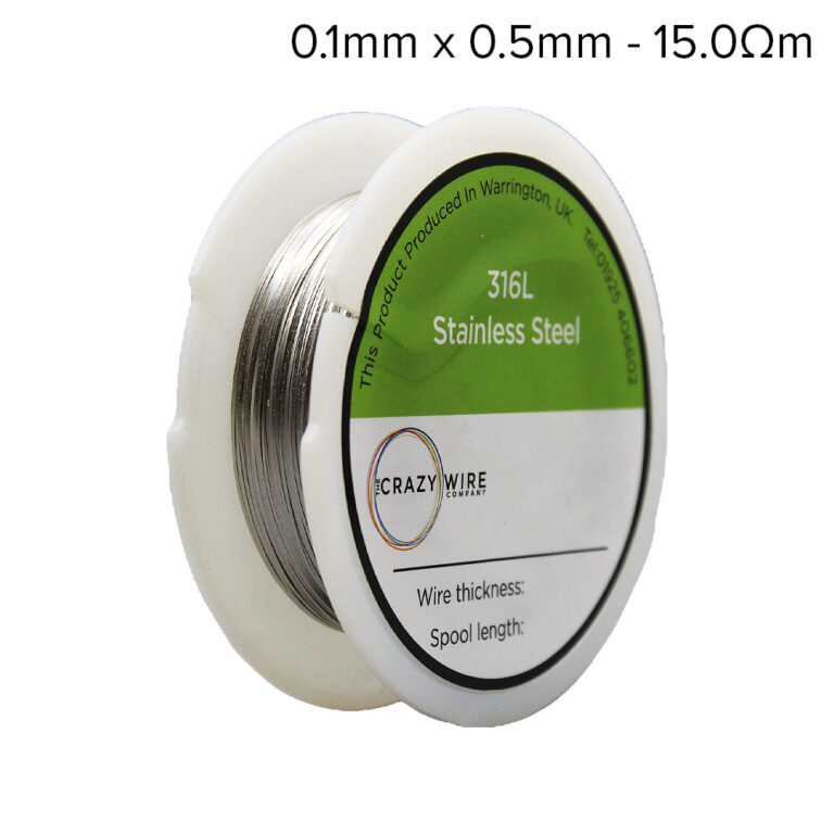 0.5mm x 0.1mm Ribbon Wire SS316L Marine Grade Stainless Steel | The ...